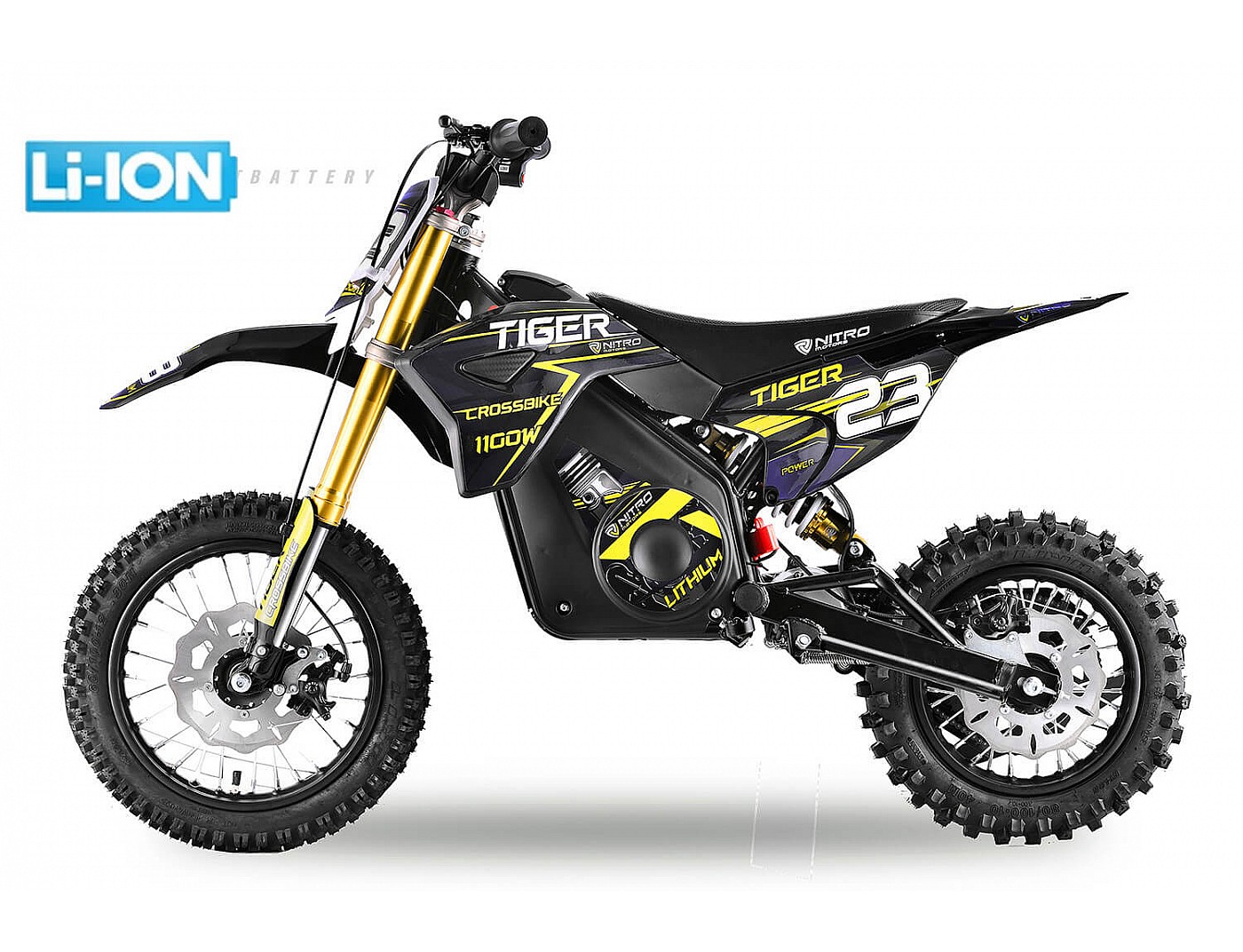 Electric Dirt Bikes : Tiger 1100W 10Ah 36V LI-ION Electric ...